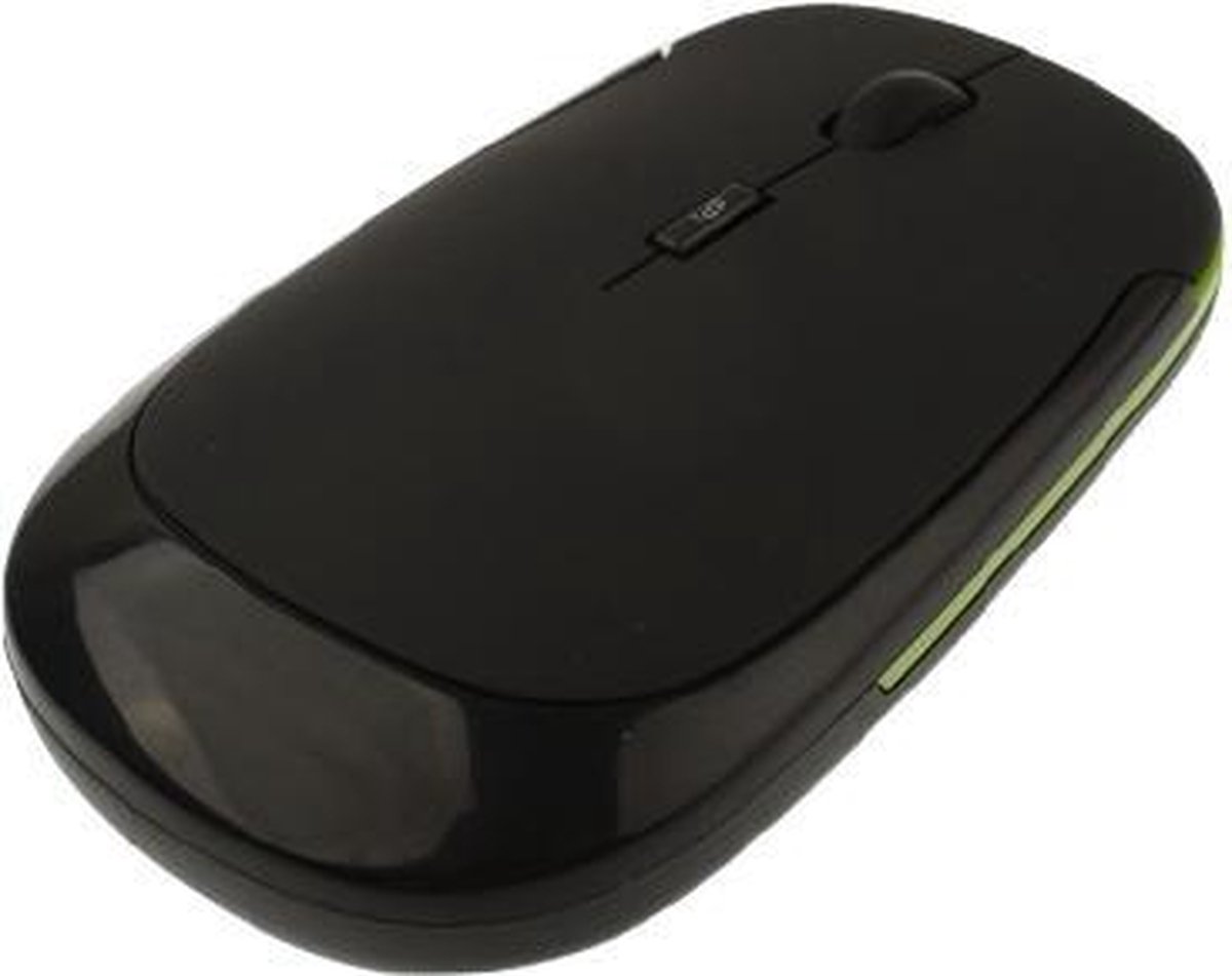 Let op type!! Ultra-dunne draadloze 2.4 GHz Optische USB Muis (zwart ...