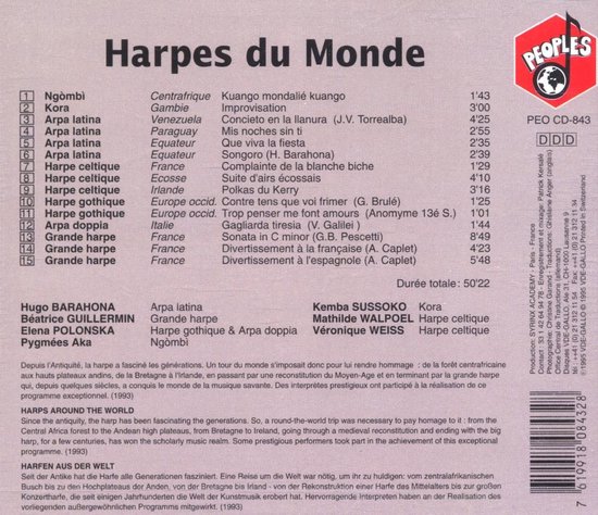 Harps Around The World, B, Atrice Guillermin Hugo Barahona | CD (album ...