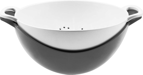 Zak!Designs Vergiet - Ovaal - Mini - Met uitlekkommetje - Zwart | bol.com