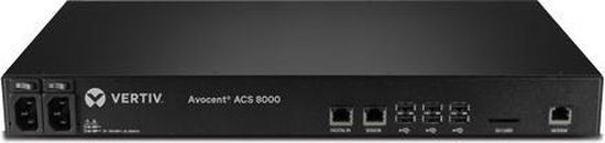 Vertiv Avocent ACS 8000 consolesysteem met 16 poorten en dubbele AC ...