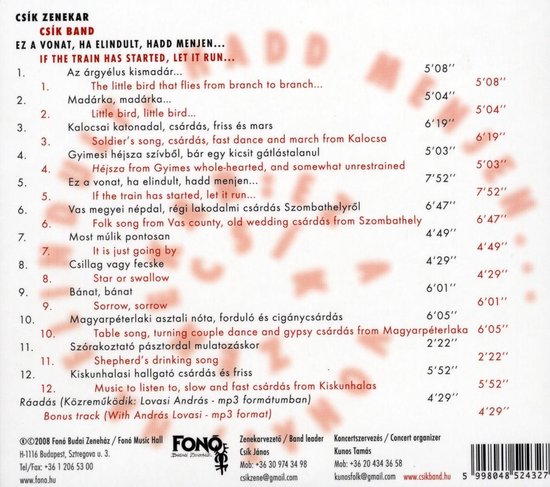 If The Rain Has Started, Csik Band | CD (album) | Muziek | bol.com