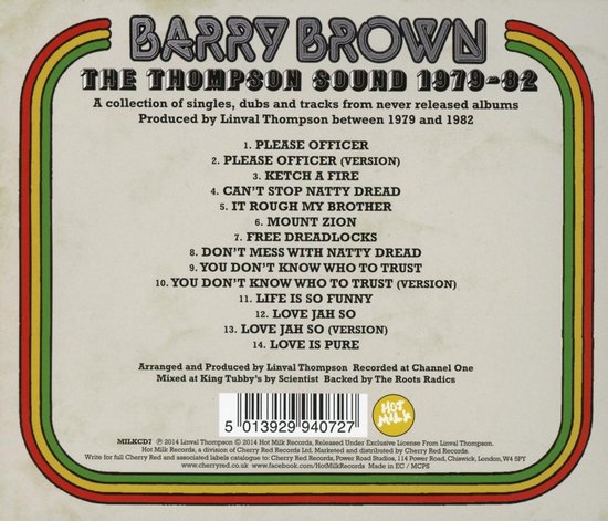 The Thompson Sound, Barry Brown | Muziek | bol.com