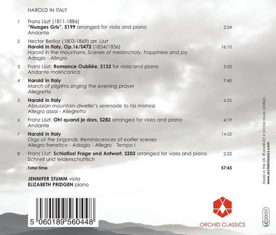 Jennifer Stumm & Elizabeth Pridgen - Harold In Italy (CD), Elizabeth ...