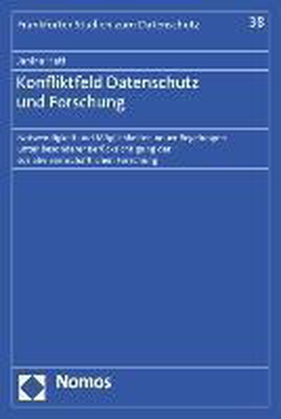 Konfliktfeld Datenschutz Und Forschung | 9783832973971 | Janina Hatt ...