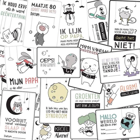 NoNo Cards mijlpaal kaarten 30 stuks Mijlpaal kaarten 30 stuks | bol