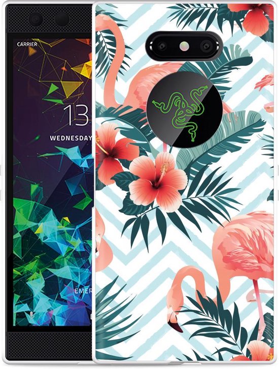 Razer Phone 2 Hoesje Flamingo Flowers - Designed by Cazy | bol.com