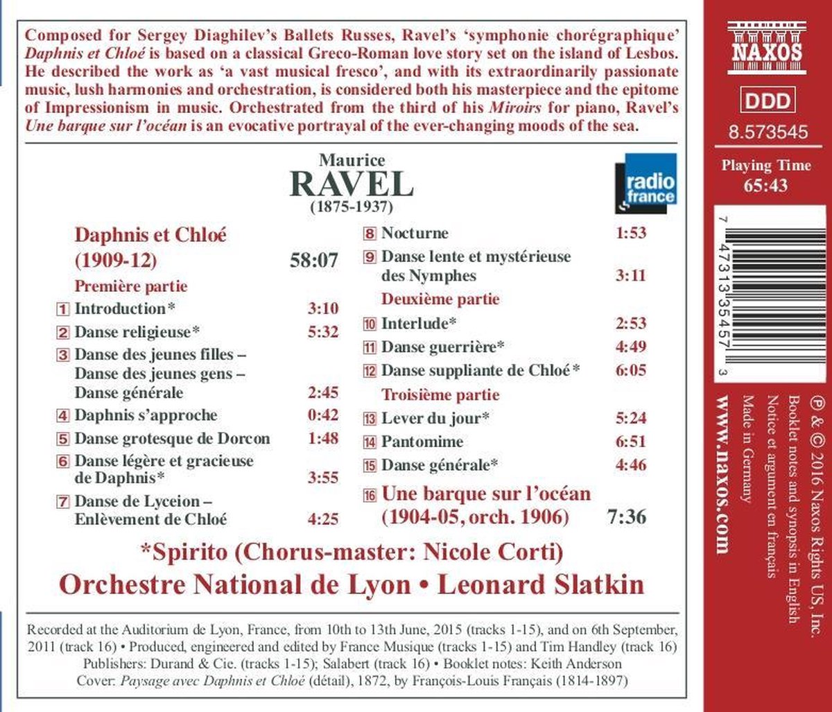 Orchestre National De Lyon & Leonard Slatkin - Ravel: Daphnis Et Chloe (CD), Leonard... | bol.com