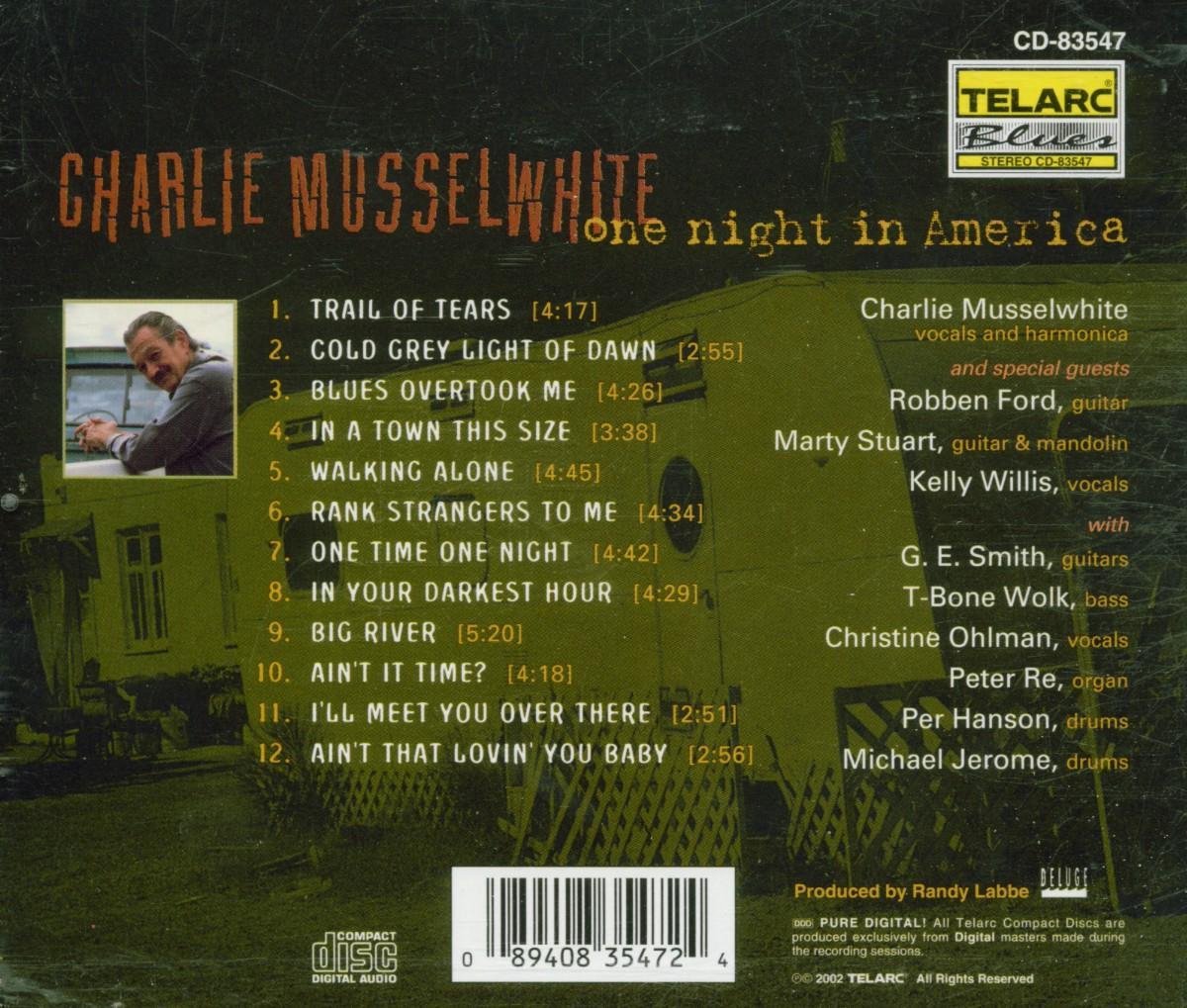 One Night In America, Charlie Musselwhite | CD (album) | Muziek | bol.com