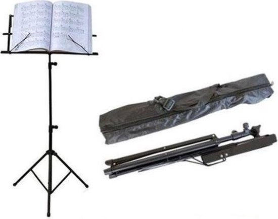 Muziekstandaard Met Tas - Opvouwbaar - Opklapbare Bladmuziek Lessenaar ...