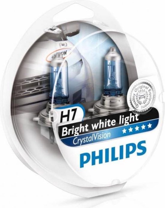 Philips Crystal Vision H7 + W5W Stadslicht | bol
