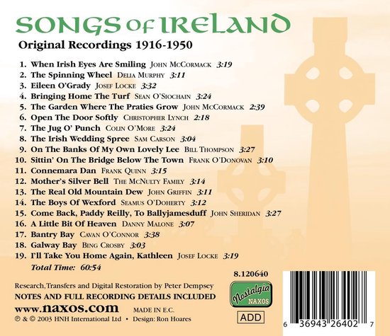 Various Artists - Songs Of Ireland (CD), various artists | Muziek | bol