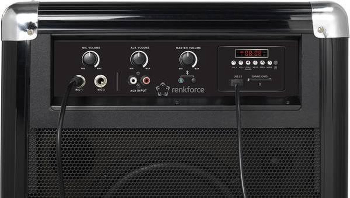 Renkforce Hybrid Driver Mobiele luidspreker 20 cm 8 inch werkt op een ...