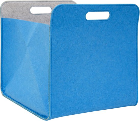 Vilten Opbergmand - 33x33x38 cm Kallax Bak Box Doos opvouwbaar Blaw ...
