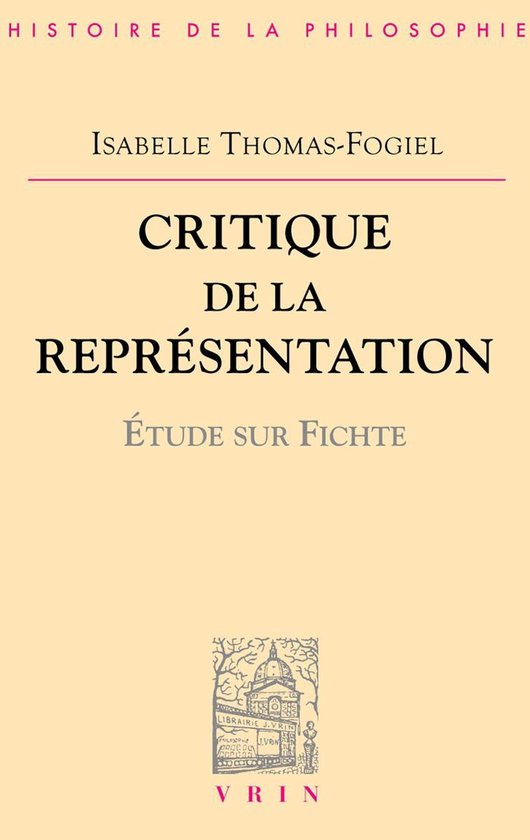 Critique de la représentation (ebook), Isabelle Thomas-Fogiel ...