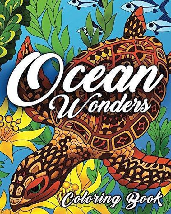 Ocean Wonders Coloring Book for Adults - coloring book cafe - kleurboek ...