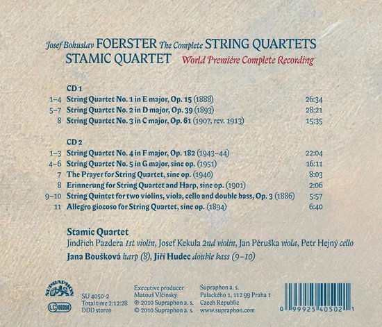 Stamic Quartet - The Complete String Quartets (2 CD), Stamic Quartet | Muziek | bol