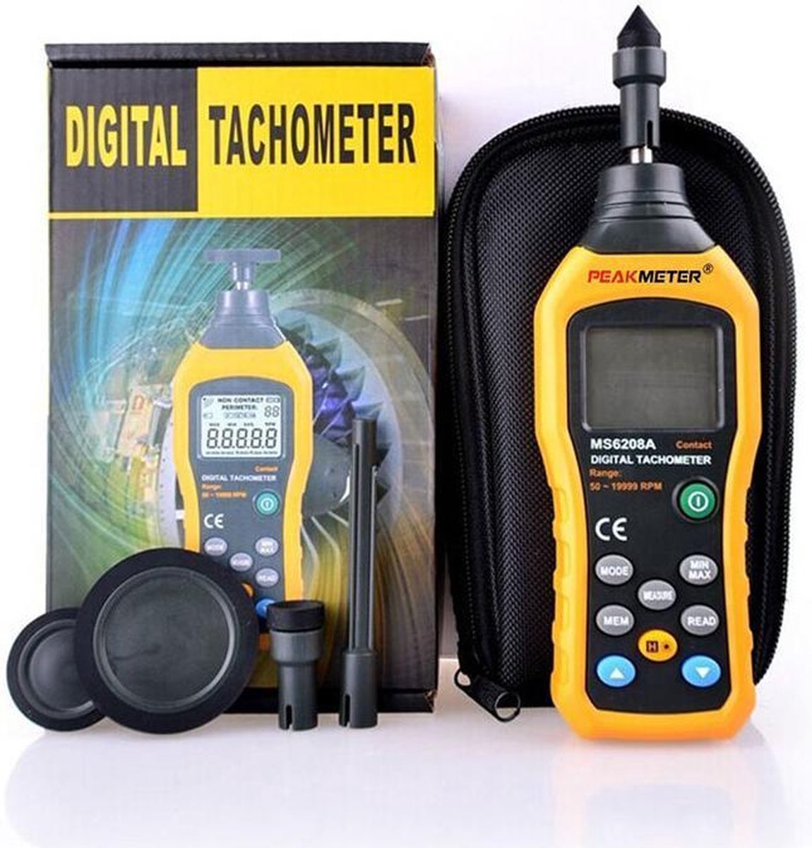 Digitale Tachometer - Toerenteller - berekent aantal toeren per minuut ...