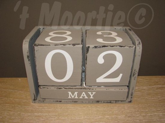 bol.com | Blok kalender - Grijs - 18 cm x 12 cm x 9 cm