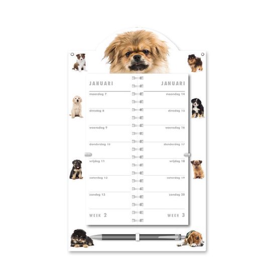 Weekkalender Omslag 2019 - Luxe honden | bol.com