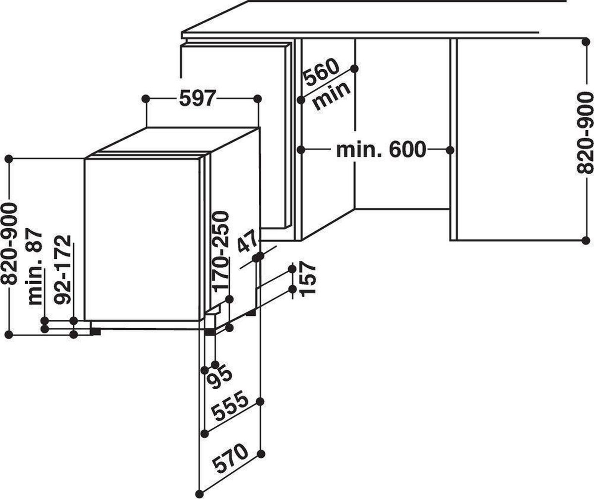 Whirlpool ADG9511A+ - Inbouw afwasmachine | bol
