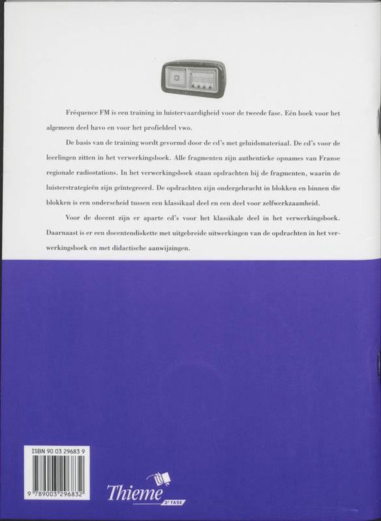 Verwerkingsboek FM Frequence | 9789003296832 | H. Anceaux | Boeken | bol