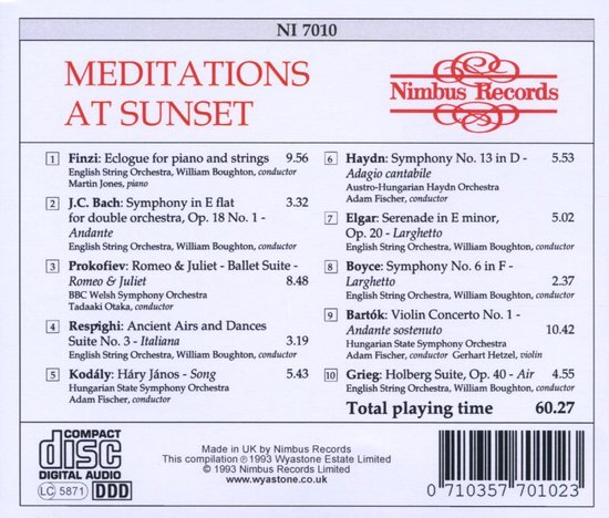 Various Artists - Meditations At Sunset (CD), various artists | Muziek | bol