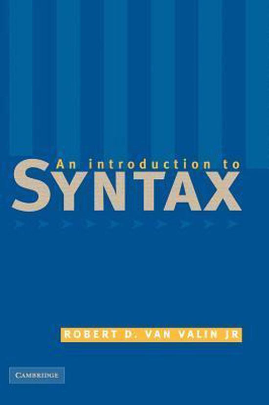 An Introduction to Syntax | 9780521631990 | Valin, Jr, Robert D. Van | Boeken | bol.com