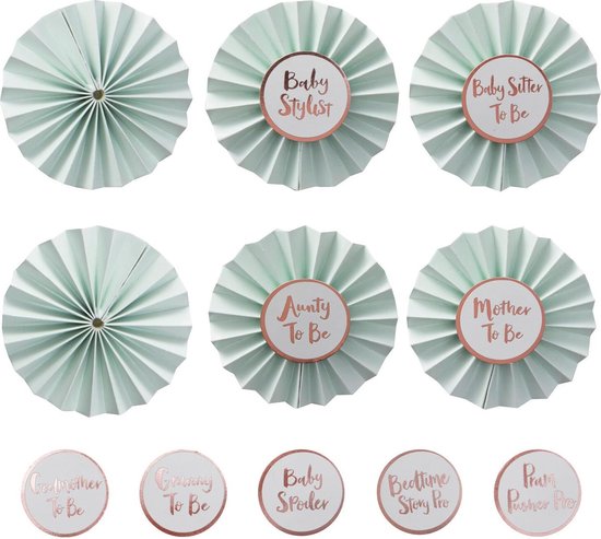 Badges - Hello World - Mint & Rose goud (6 stuks) | bol.com