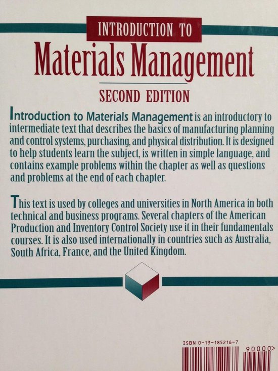 Introduction to Materials Management | 9780131852167 | J. R.Tony Arnold ...