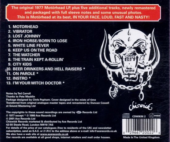 Motorhead, Motorhead | Muziek | bol