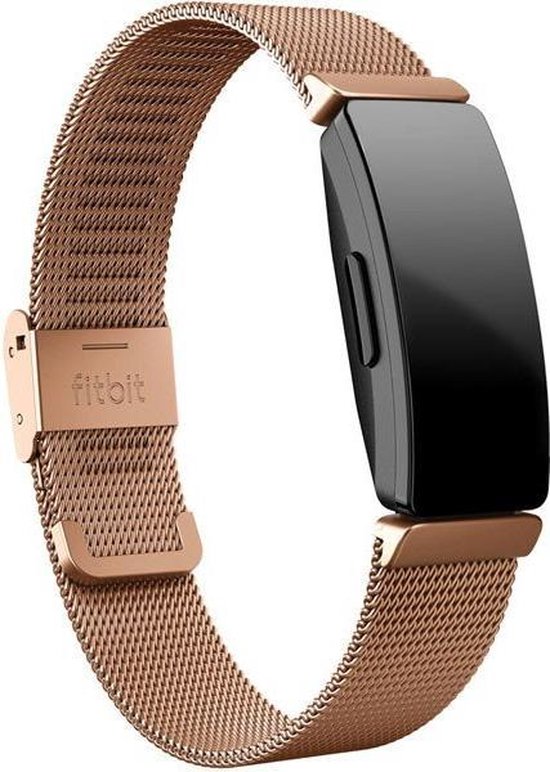 FitBit Inspire Metal Mesh Band - Rosegoud | bol