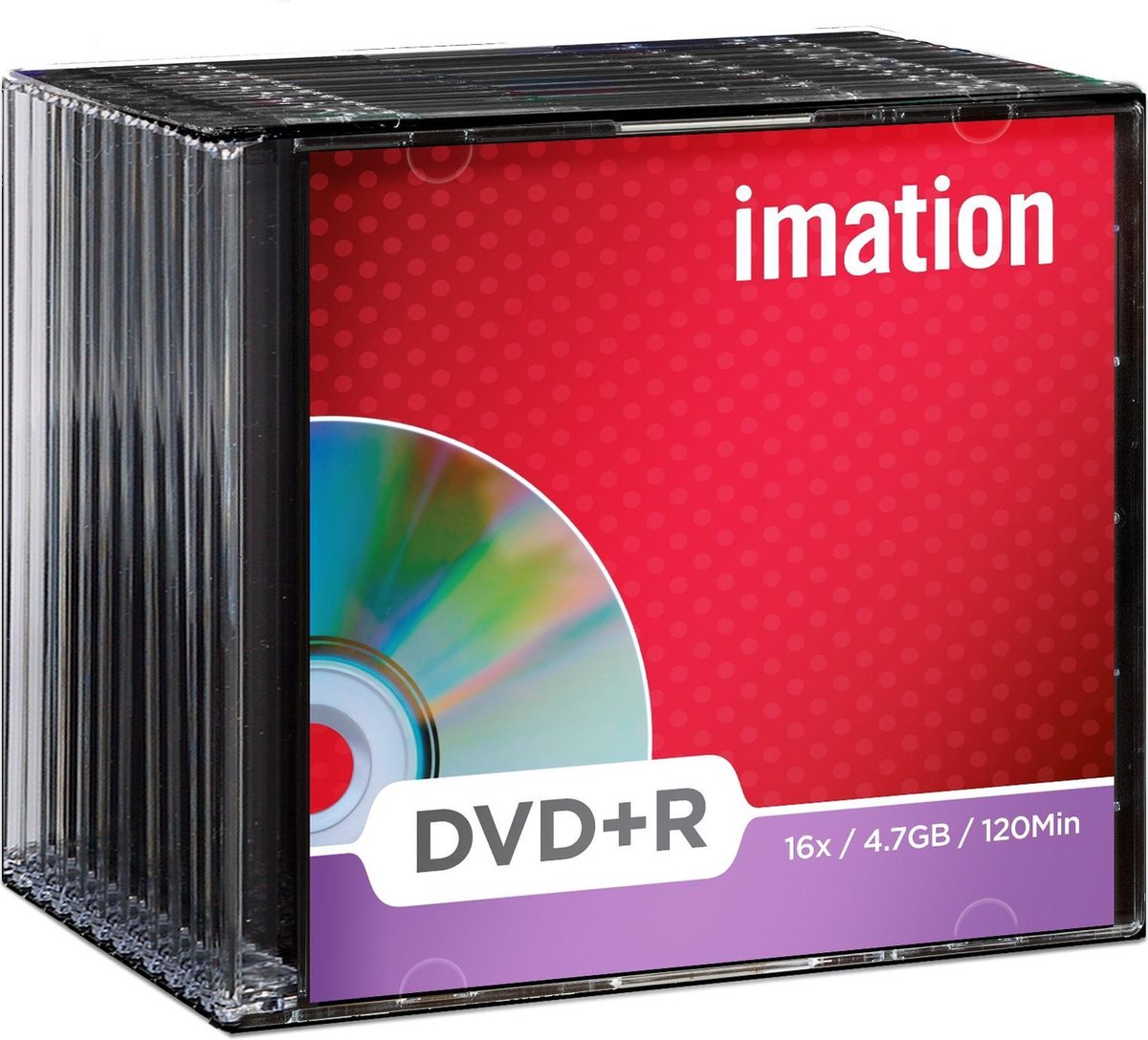 Imation DVD+R 120min/4,7Gb 10 stuks in slimcase | bol.com
