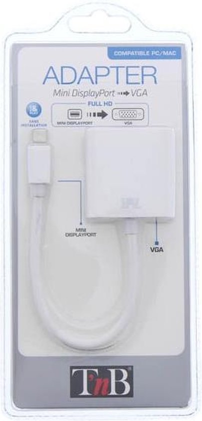 T'nB MIDPVGA tussenstuk voor kabels Mini DisplayPort VGA Wit | bol