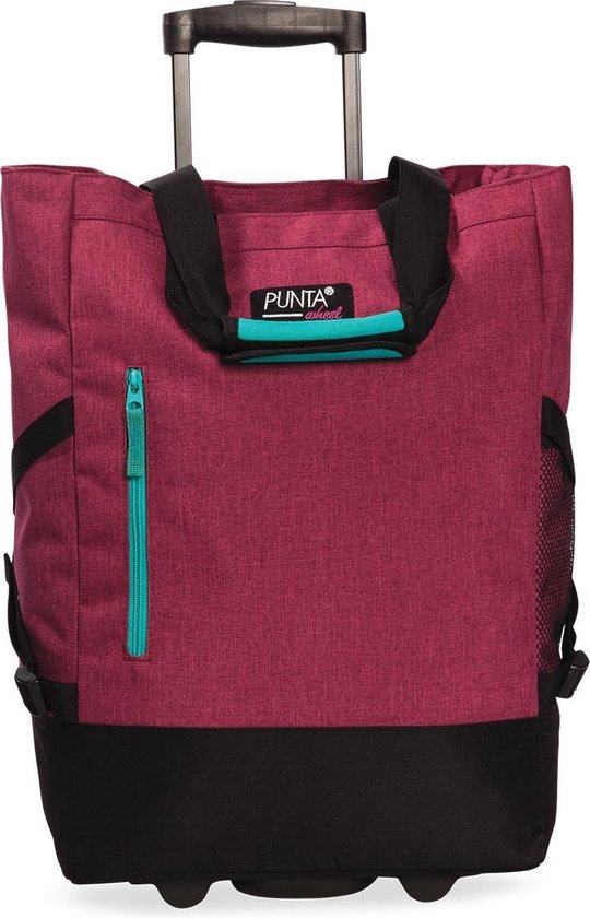 Punta Trolley Shopper Big Wheel Rood 36 Liter | bol.com