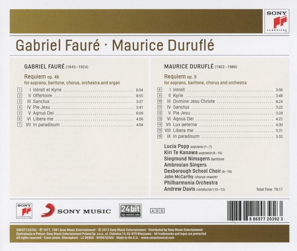 Faure/Requiem 48 - Durufle/Requiem 9, Durufle | CD (album) | Muziek ... Faure/Requiem 48 - Durufle/Requiem 9, Durufle | CD (album) | Muziek ...
