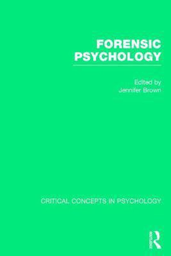 Forensic Psychology | 9780415813020 | Brown, Jennifer M. | Boeken | bol.com