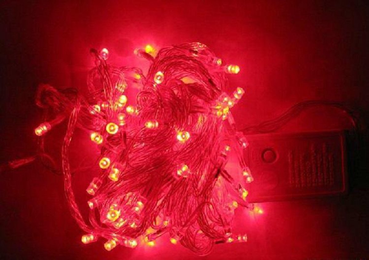 Kerstverlichting 100 LED’s 10-Meter _ Rood | bol.com