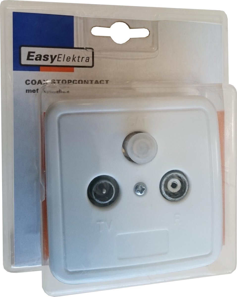 EasyElektra coax opbouw contactdoos met satelliet | bol.com