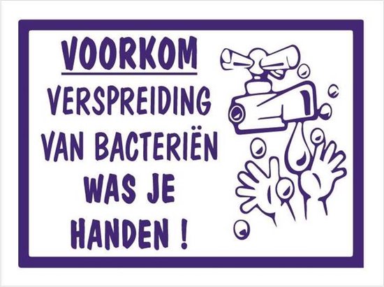 Sticker 'Handen wassen' | bol
