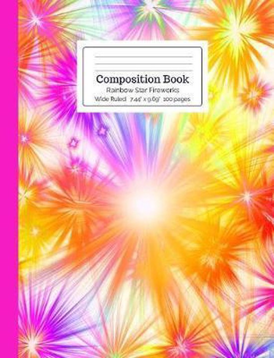 Composition Book Neon Hot Pink, Yellow, Orange, Blue, Green, & Purple ...
