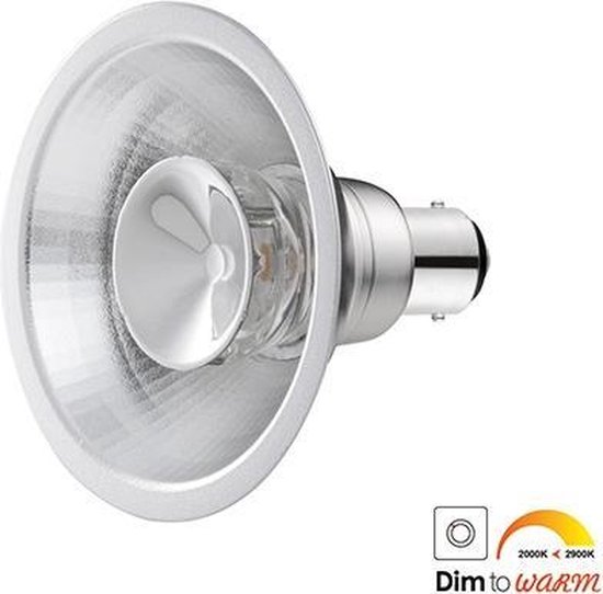Vintage Ledlight B15d LED AR70 8W 2000K-2900K 35° | bol
