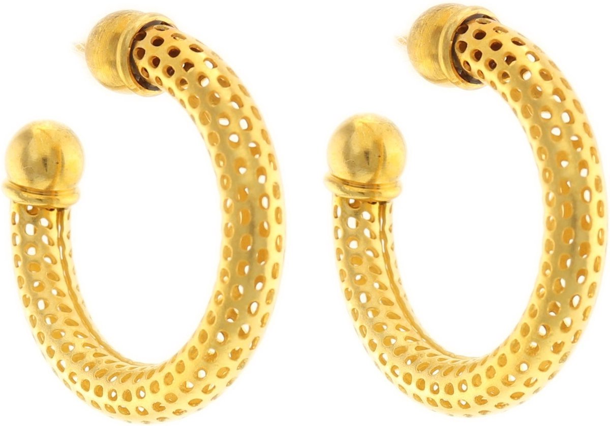 Behave Dames oorbellen ringen design goud-kleur 2,5cm | bol.com