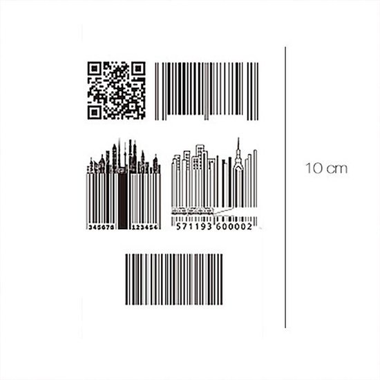 Streepjes code plaktattoo's | 2 stuks | bol