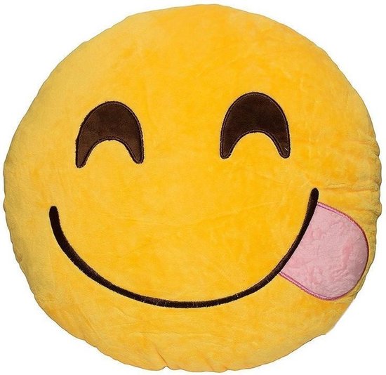 Emoji kussen/knuffel - foodie - 30*30 cm | bol.com