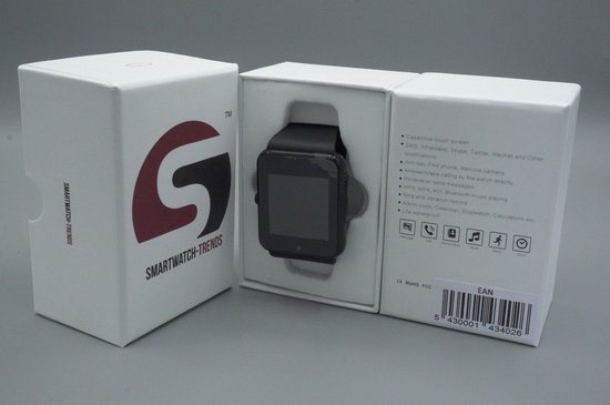 Smartwatch SW8 met SIM Kaart Slot - Bluetooth - Android / IOS - Zwart ...