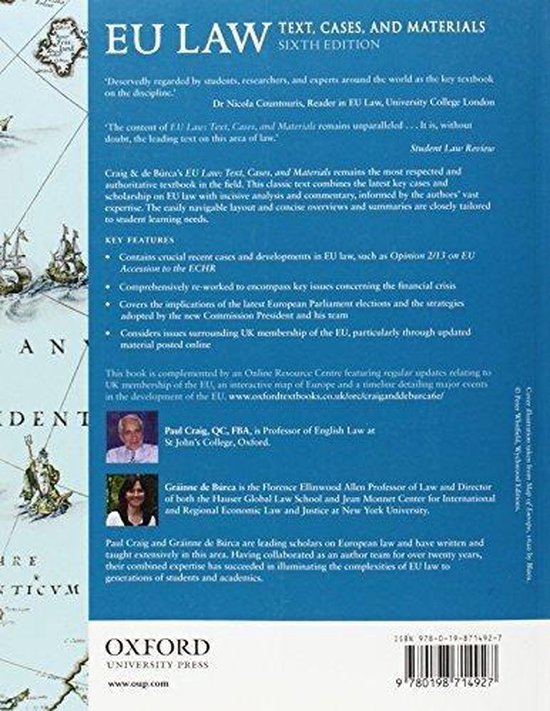 EU Law | 9780198714927 | Paul Craig | Boeken | bol.com