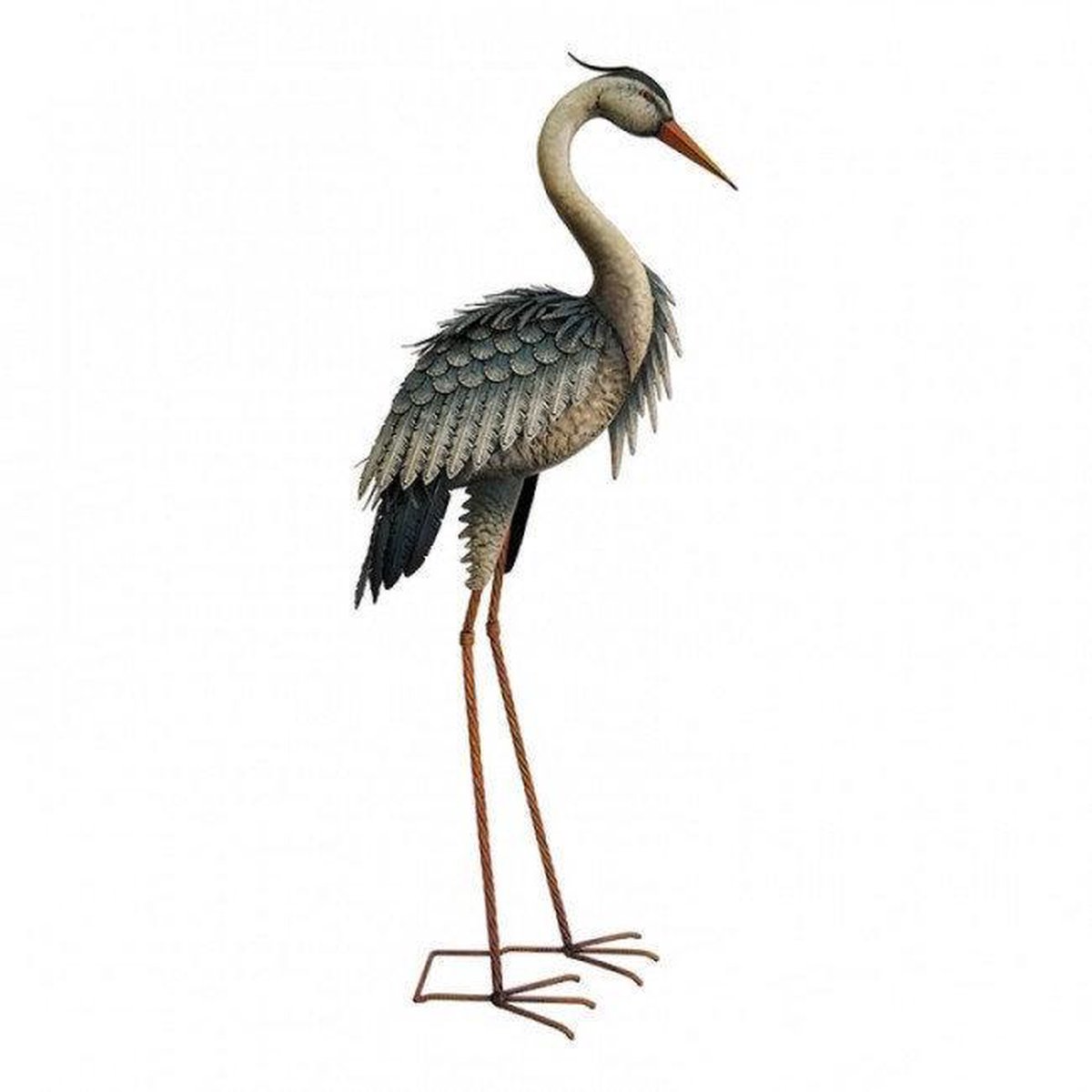 Tuinbeeld groot - beeld metalen reiger - 107 cm hoog | bol.com