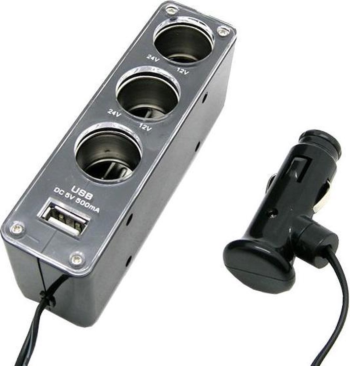 Brauch 12 Volt 3 Poort + USB Auto Splitter | bol.com