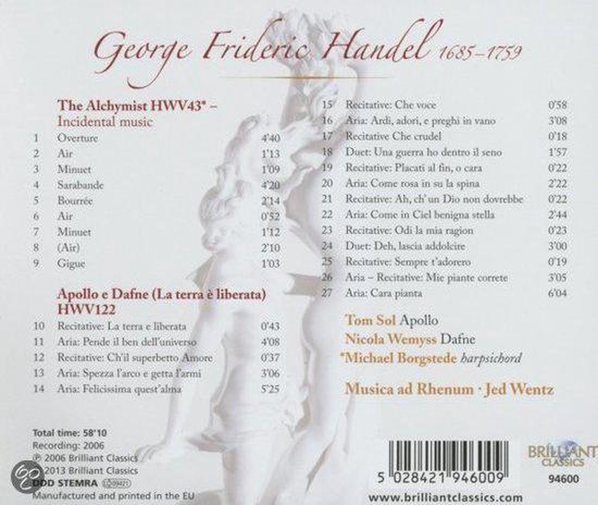 Handel/Apollo E Dafne - The Alchy, Musica | CD (album) | Muziek | bol.com