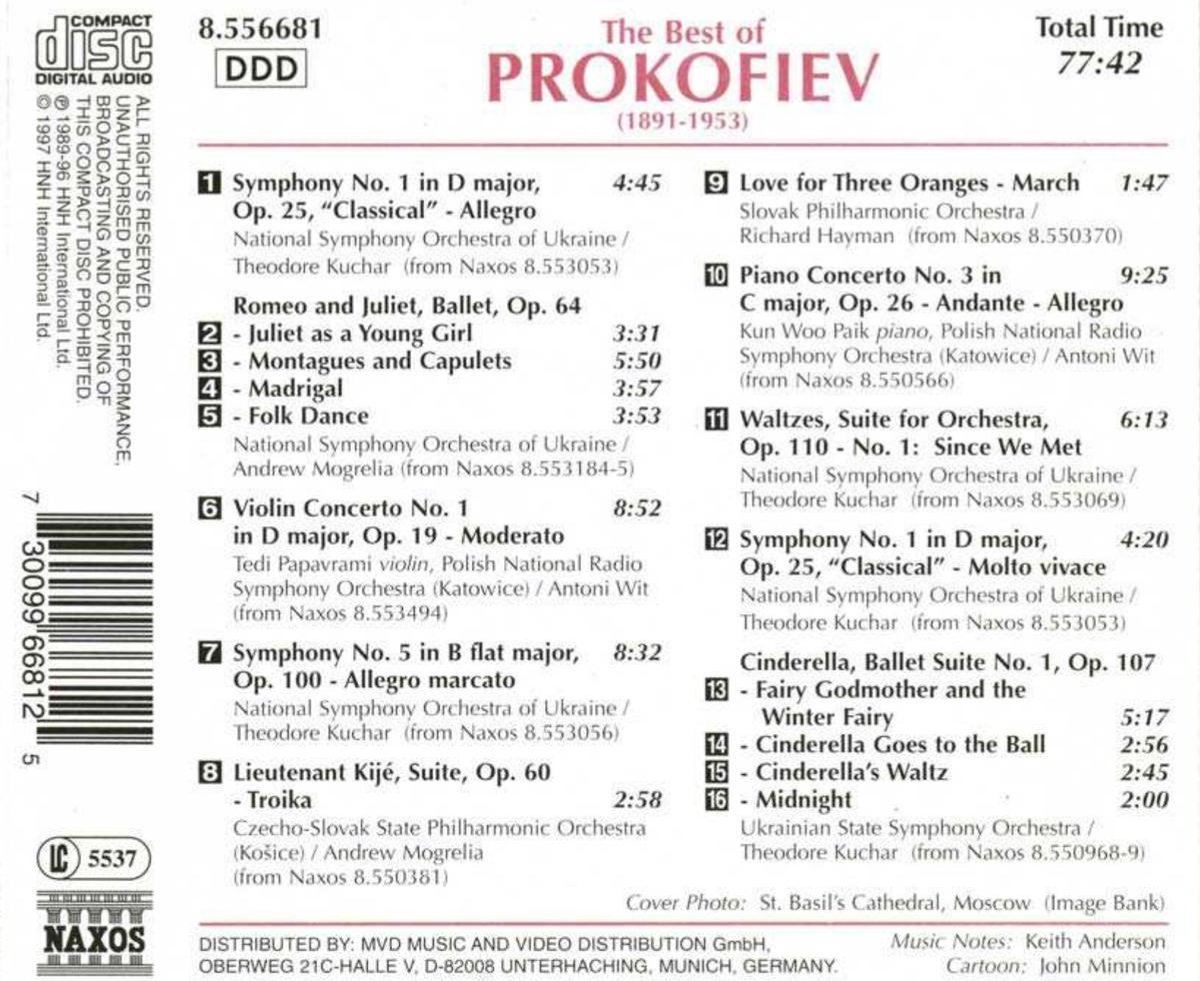 Various Artists - Best Of Prokofiev (CD), Theodore Kuchar | Muziek ...